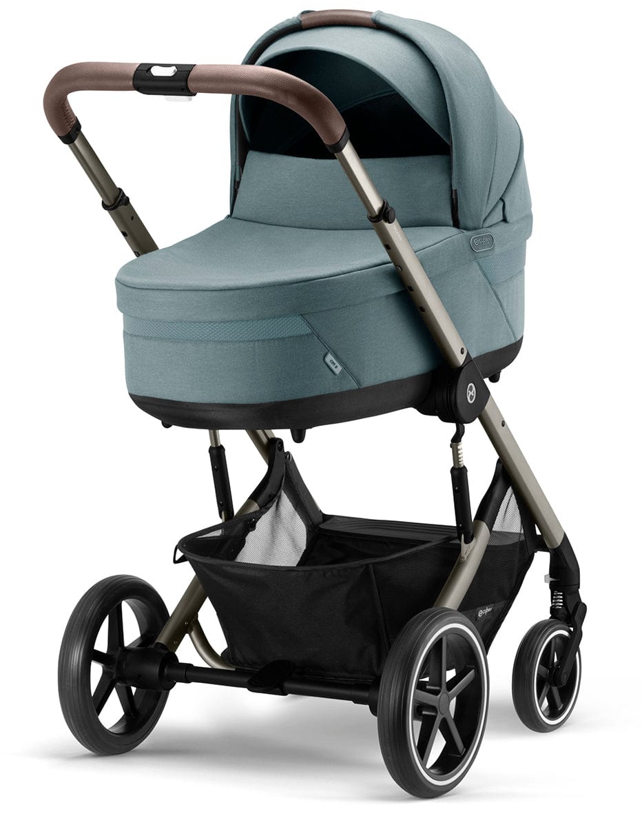 Cybex Balios S Lux 2 Stroller + Cot S Lux 2 Bundle - Taupe Frame / Sky ...
